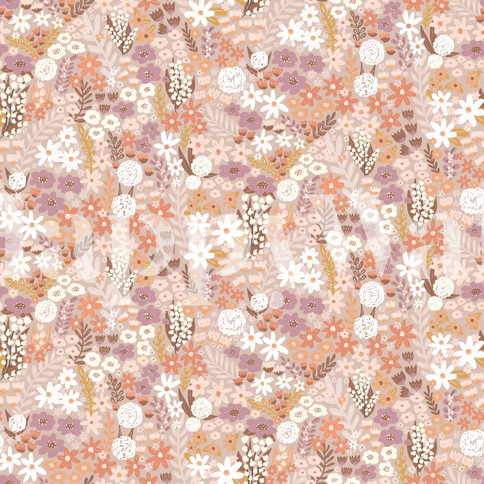 Wild Flower Meadow Wallpaper - happywall.com
