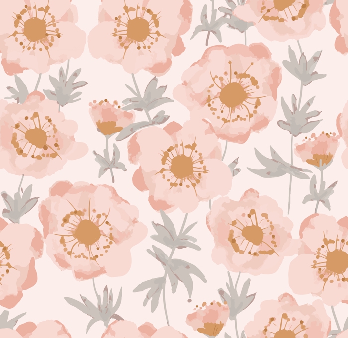 Pink Floral Wallpaper for Bedroom Decor