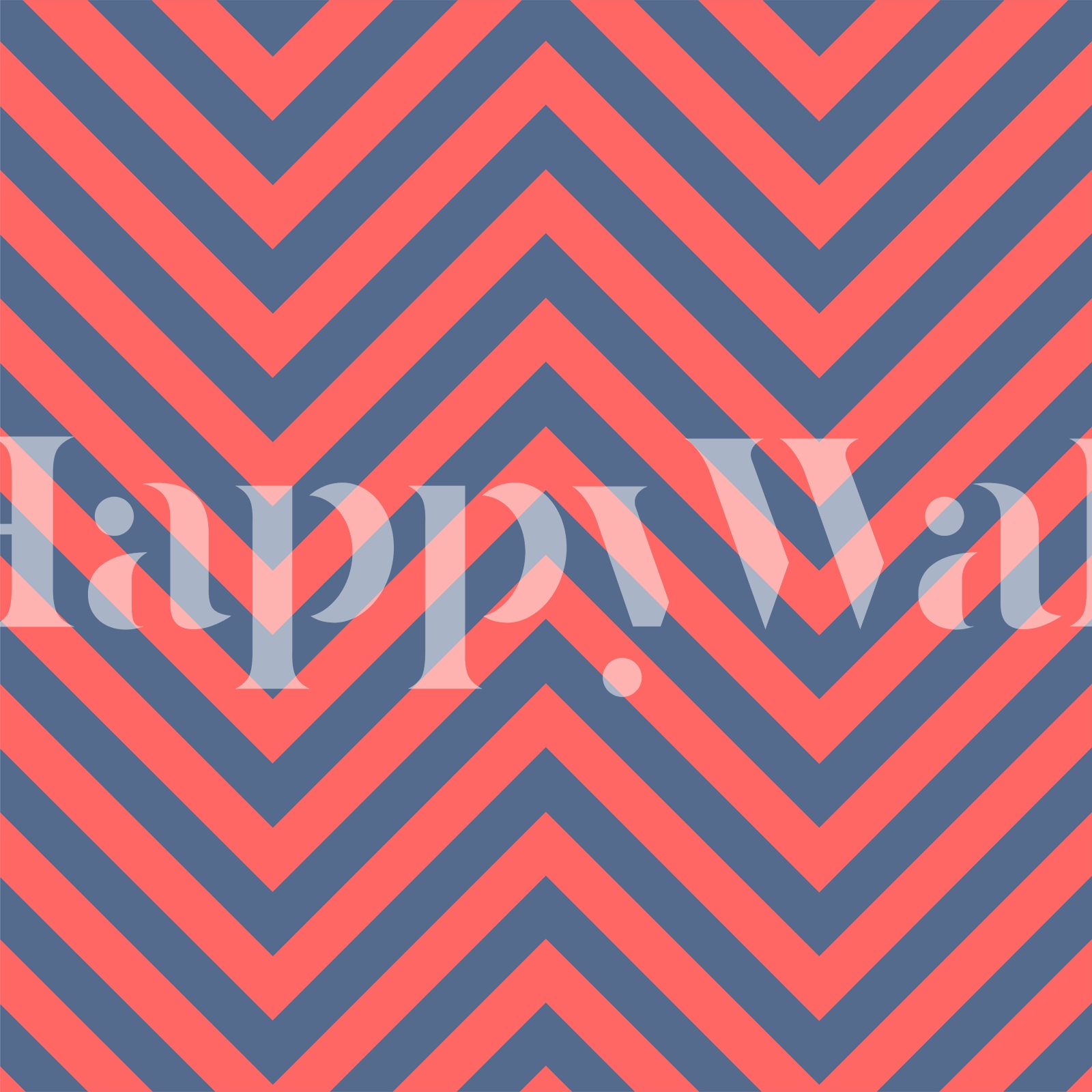 Navy Blue Bright Pink Chevron Wallpaper
