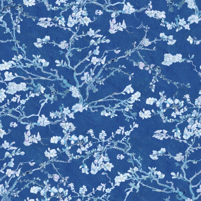 Van Gogh Almond Blossom Blue Wallpaper