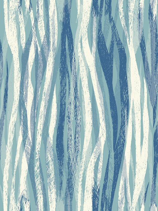 Blue Animal Print Wallpaper for Safari Theme