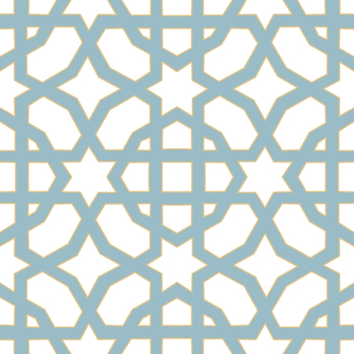 Light Blue Arabesque Wallpaper