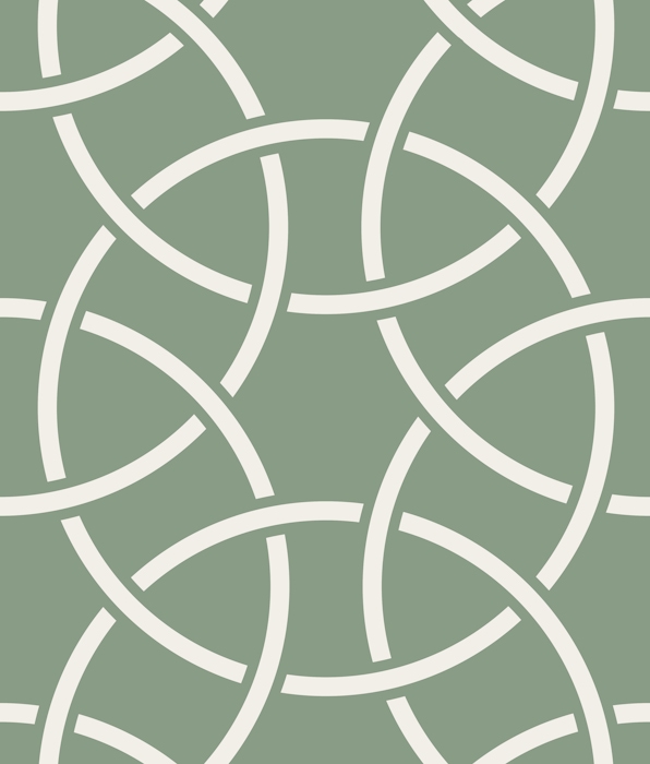 Green Arabesque Pattern Wallpaper