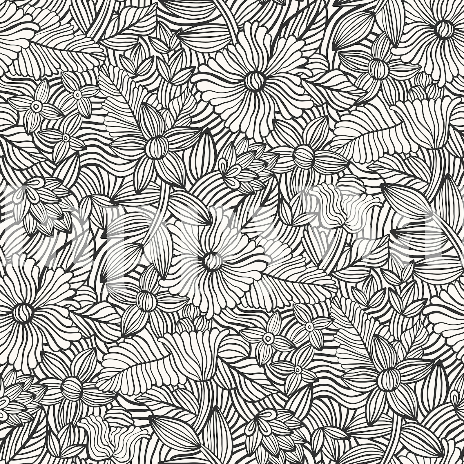 Wilderness - Black Wallpaper | happywall.com