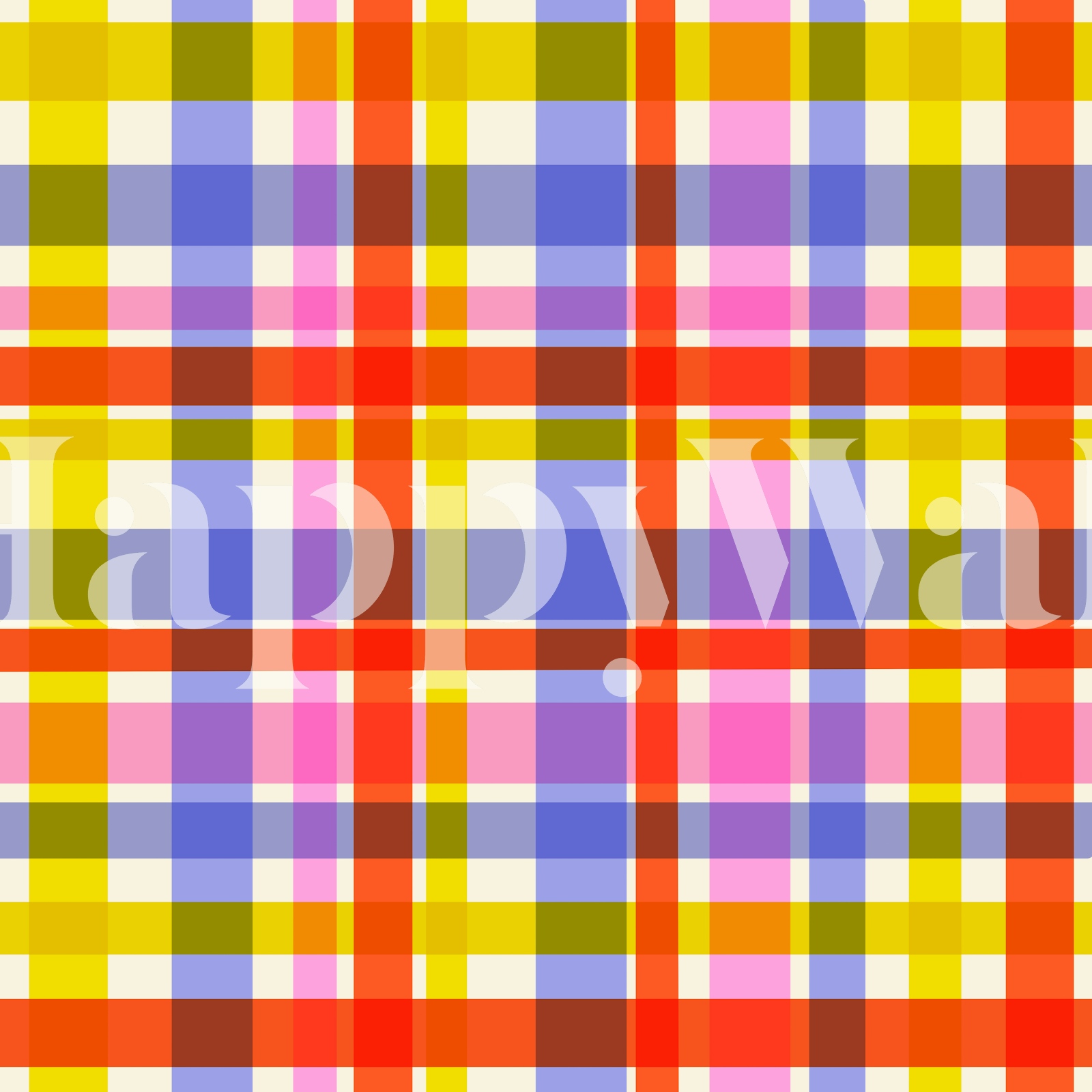 Colorful Gingham Plaid Wallpaper