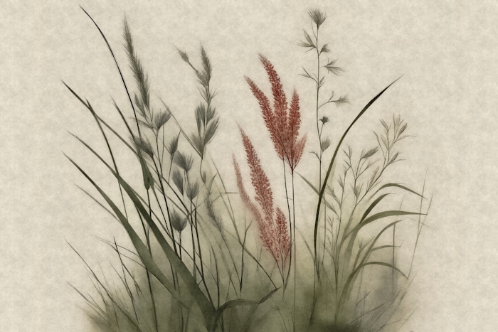Scandinavian Grass Meadow Wallpaper - Happywall
