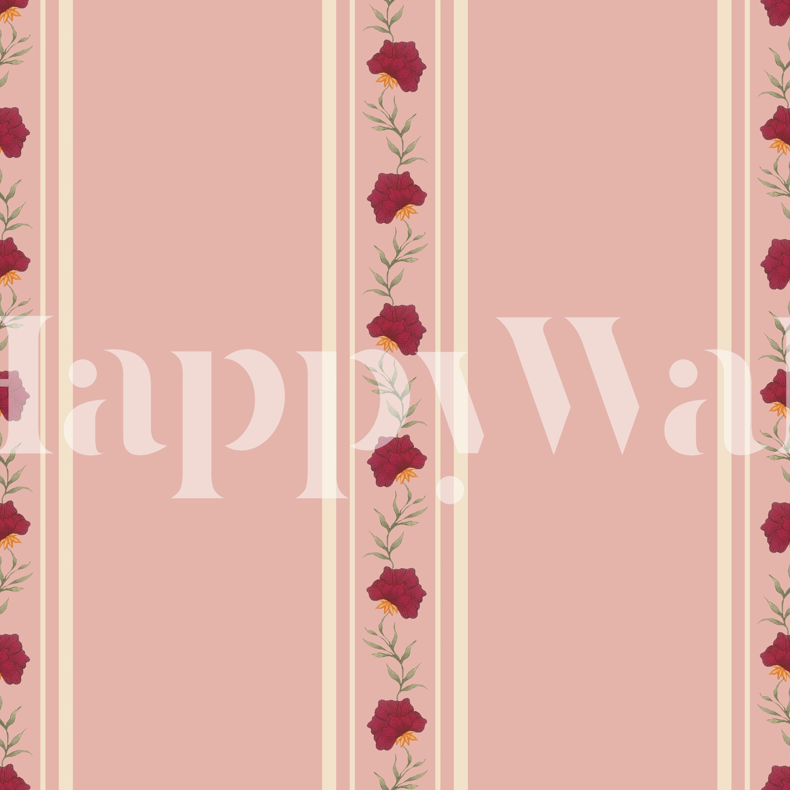 CALICO CHINTZ - STRIPS 2 wallpaper | Happywall