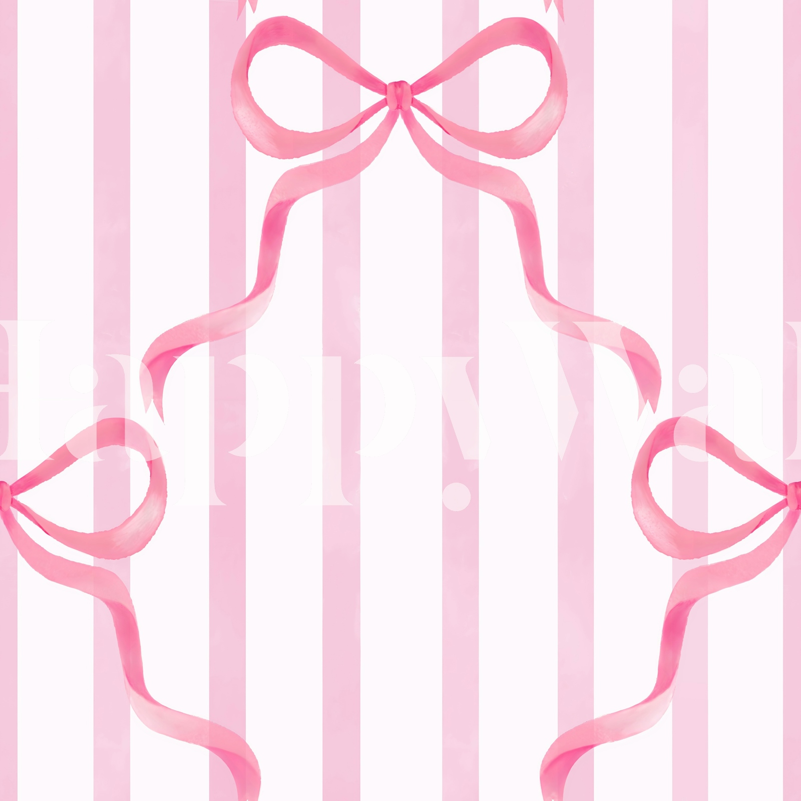 Pink Coquette Stripes Wallpaper