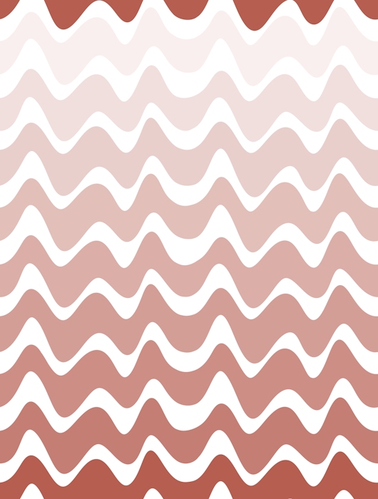 Rosy Peach Wave Pattern Wallpaper