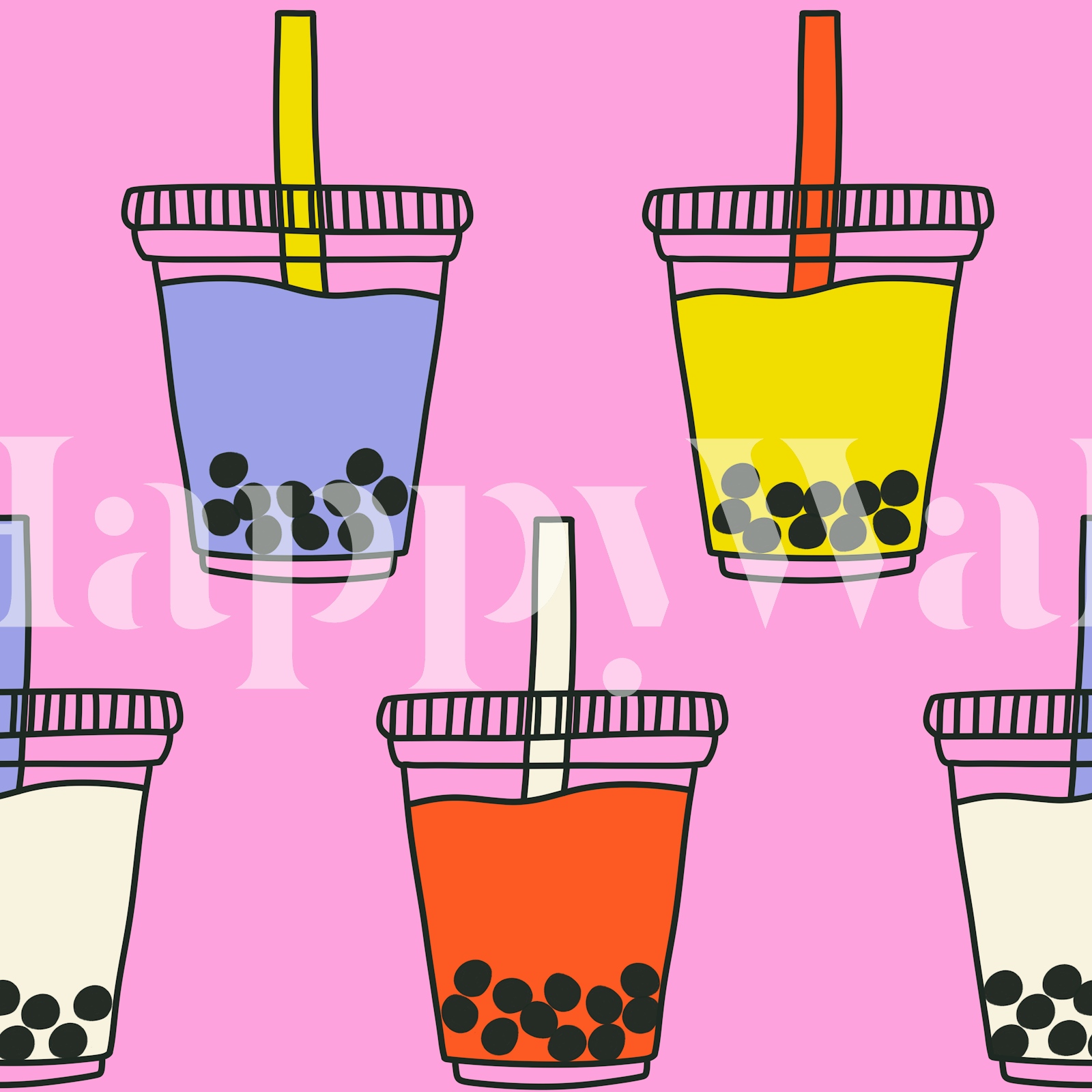 Bubble Tea Wallpaper for Colorful Homes