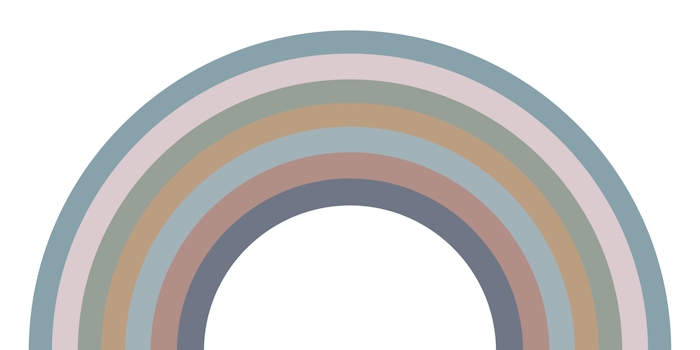 Modern Rainbow Arc Wallpaper