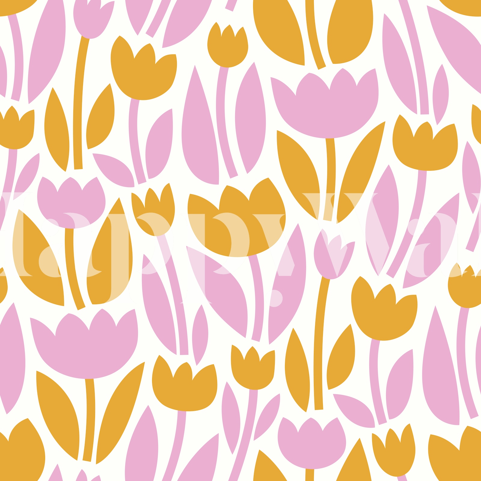 Dancing Tulips - Pink | Happywall