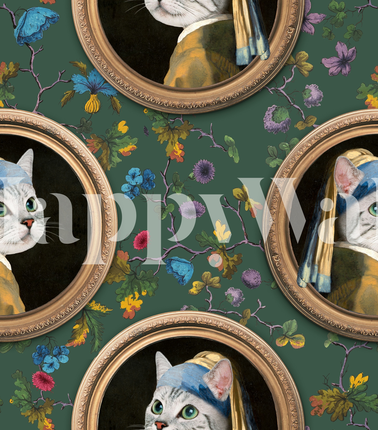 Artistic Cat Wallpaper | happywall.com