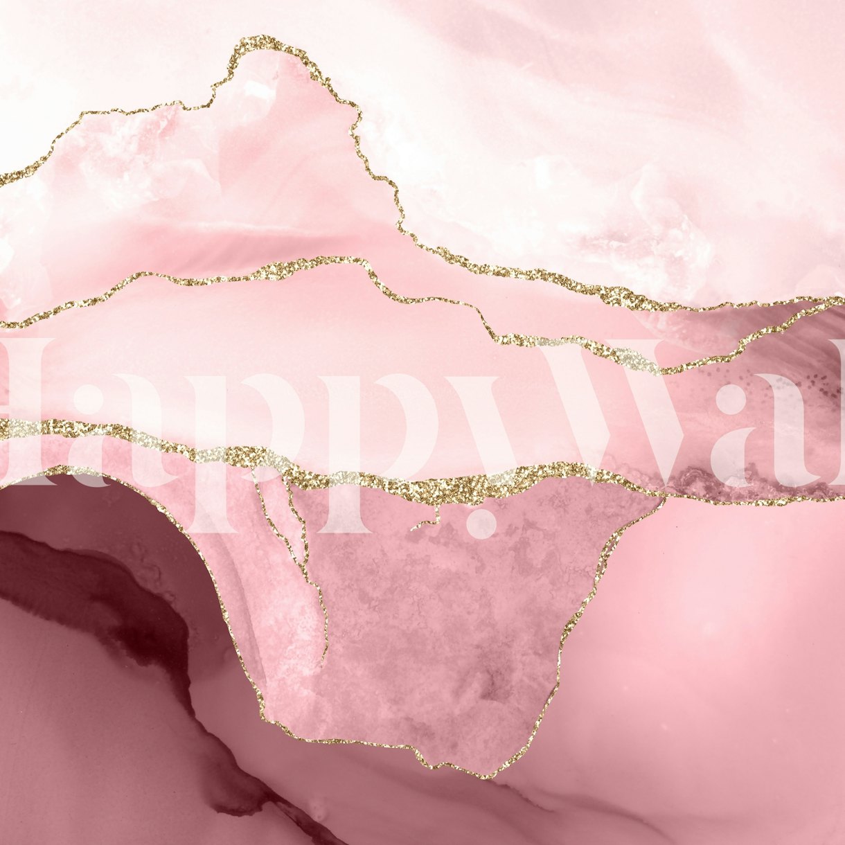 Rose Gold Blush Mermaid Marble wallpaper | Happywall