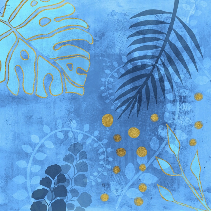 Blue Tropical Jungle Wallpaper | Happywall.com