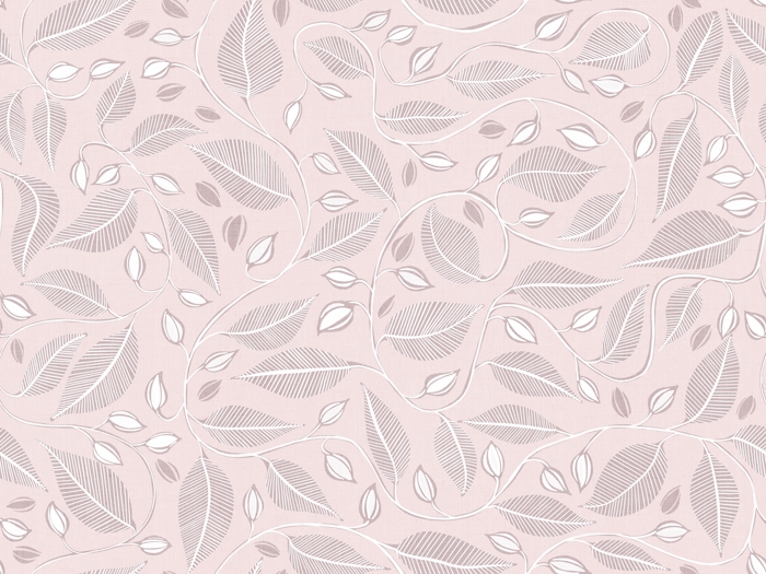 Wandering Vines in Blush Pink and Lilac - Happywall