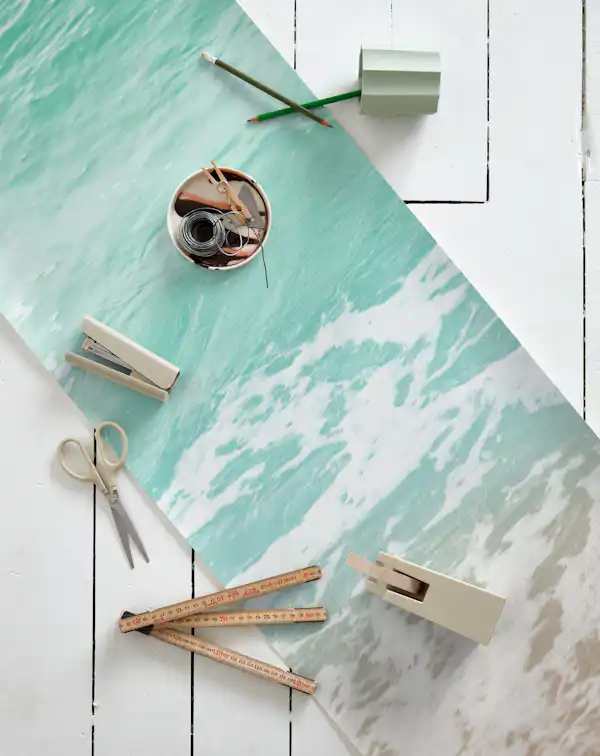 Soft Emerald Beige Ocean 1 wallpaper - Happywall