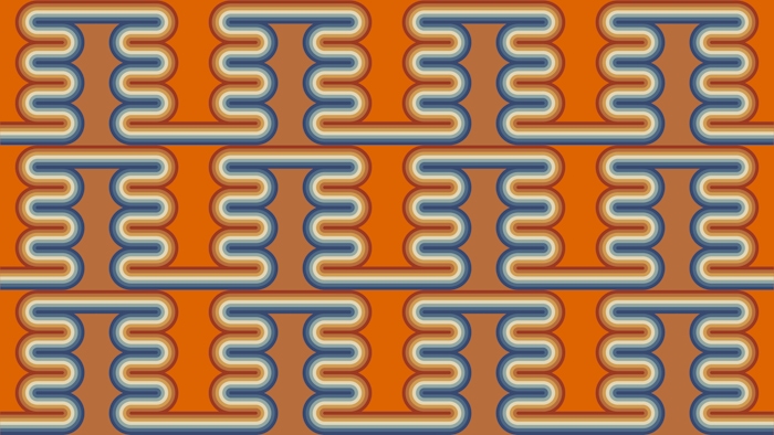 Funky Waves Nostalgia Wallpaper - happywall.com