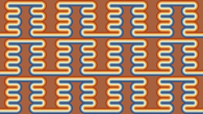 Earthy 70s Waves Nostalgia Wallpaper | happywall.com