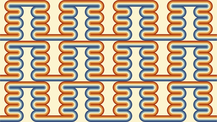 70s Waves Nostalgia Pattern | Happywall