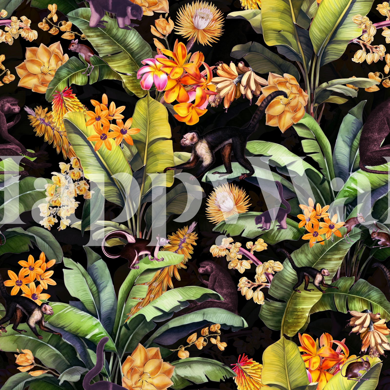 Vintage Midnight Monkey Wallpaper | Happywall.com