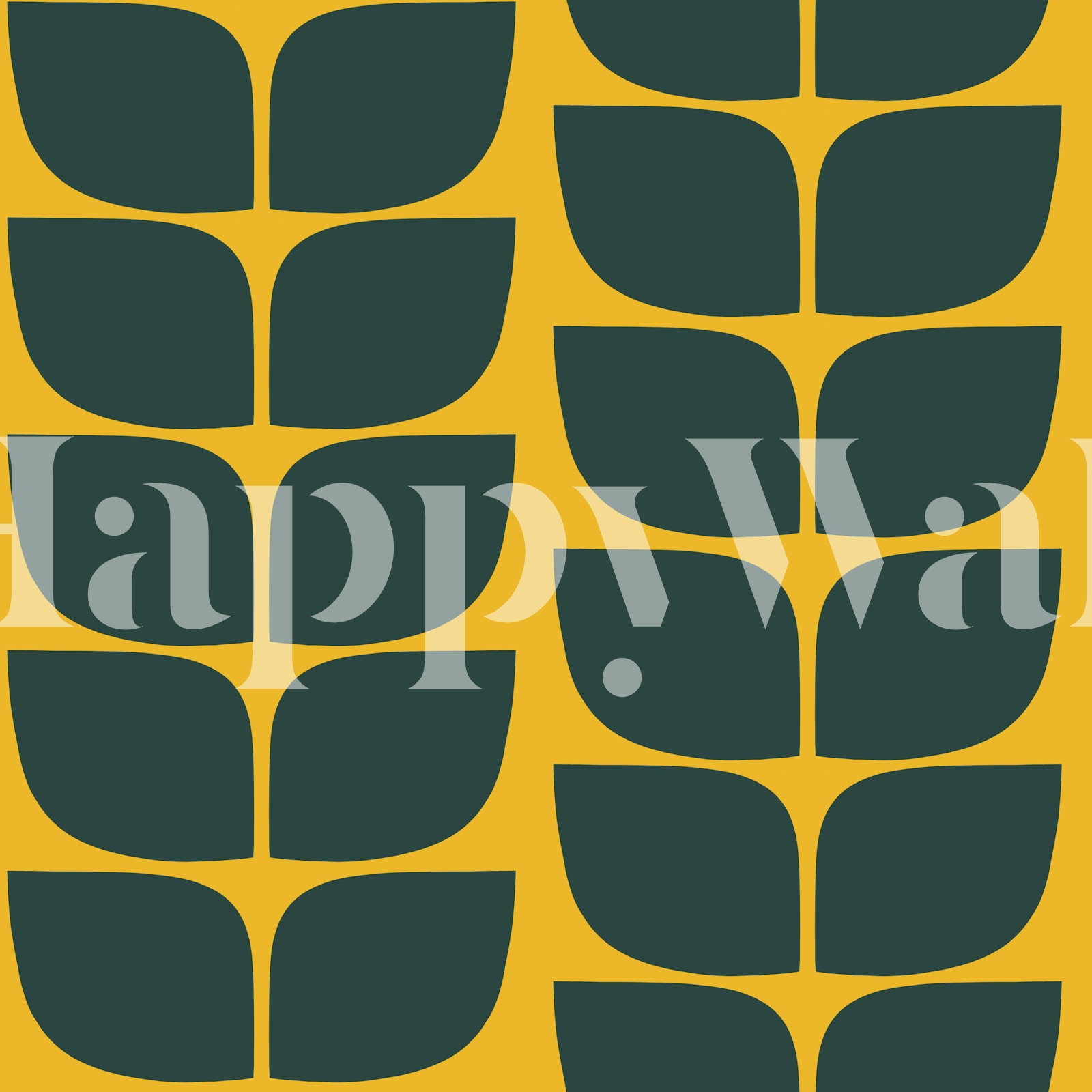 Modern Green Leaves Wallpaper | happywall.com
