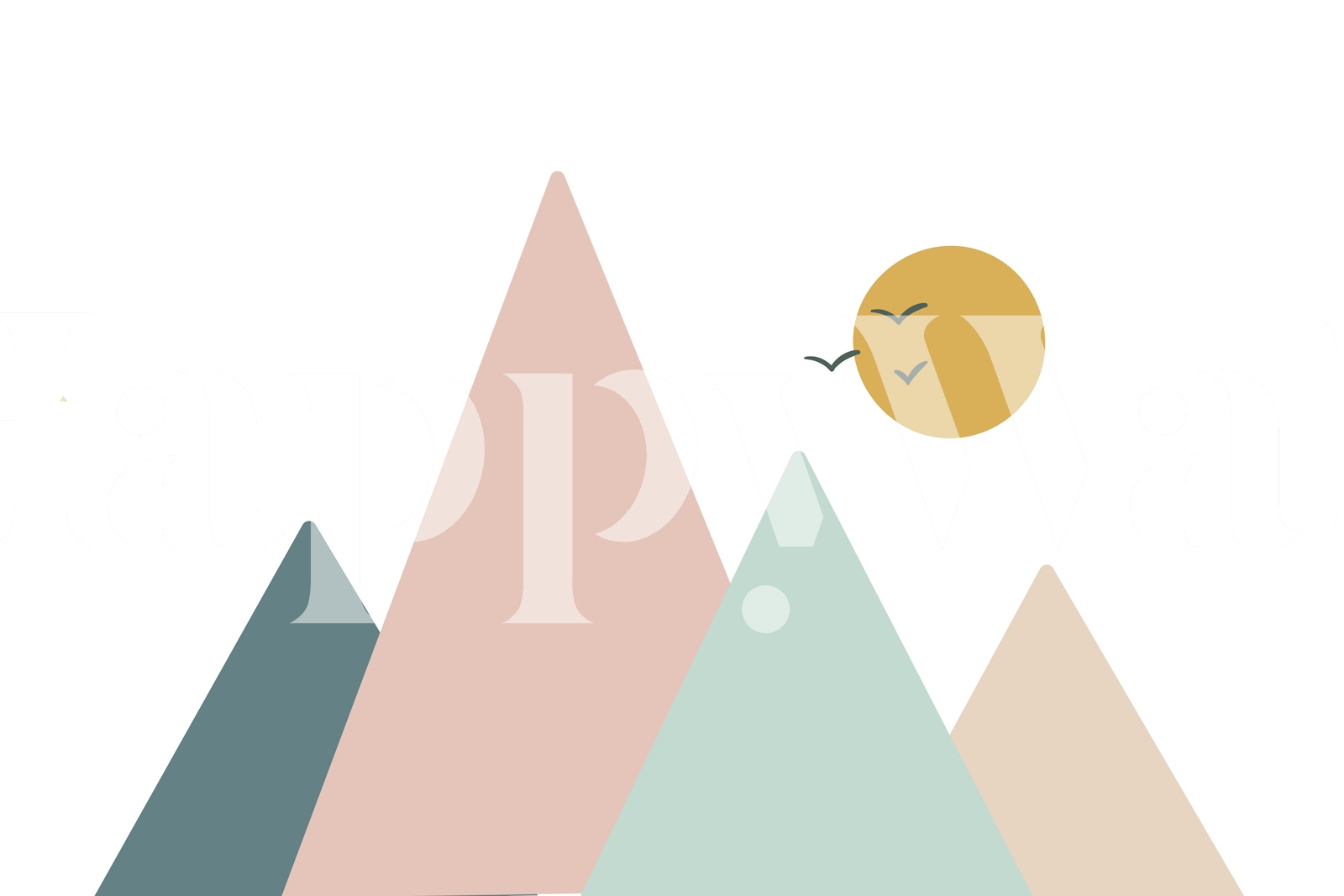 Colorful Boho Mountain 2 - Wallpaper