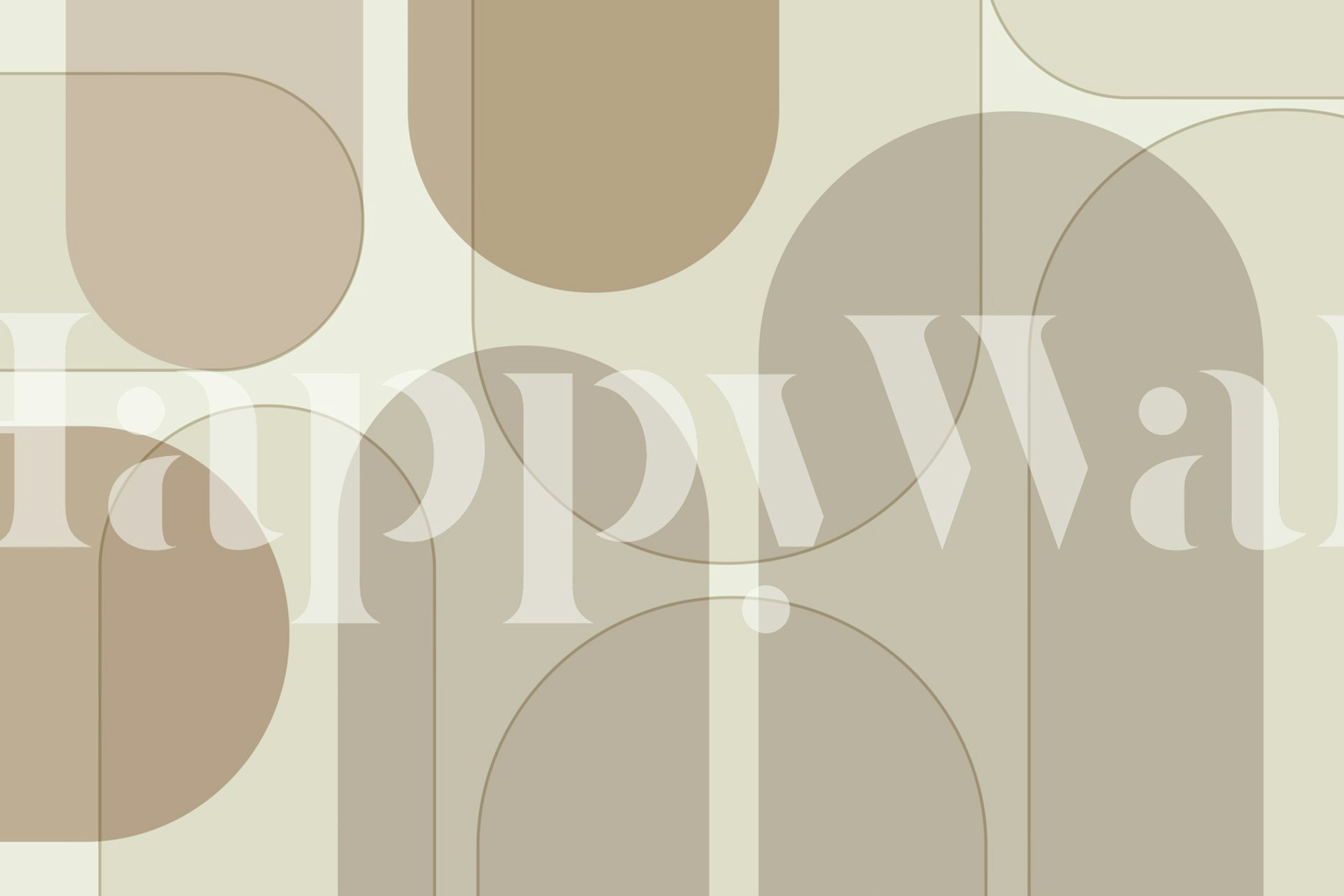 Abstract Geometric Beige Wallpaper for Modern Homes