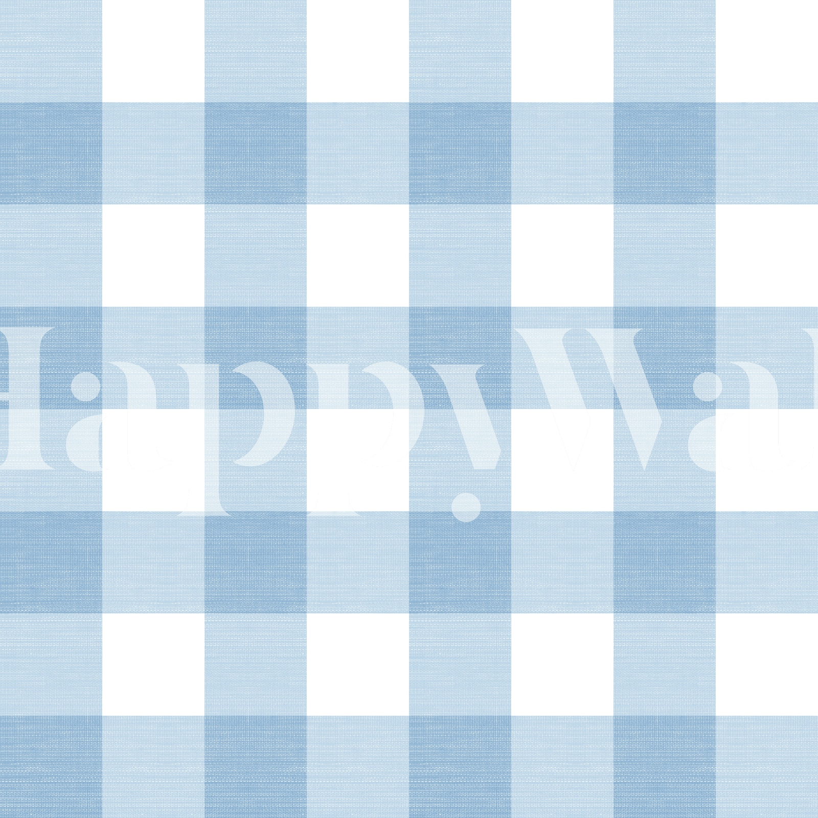 Cornflower Blue Gingham Wallpaper