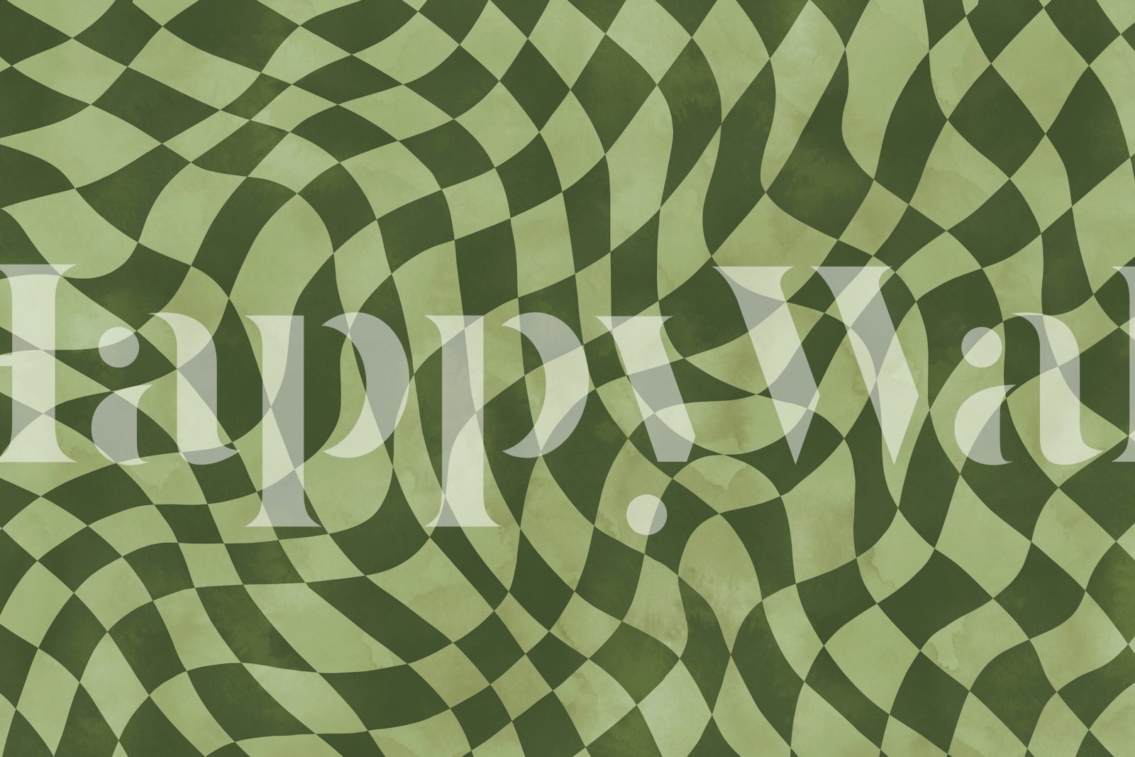 Retro Checker Green Wallpaper for Modern Rooms