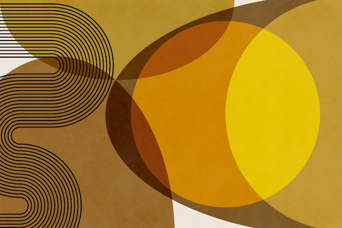 Mid Century Modern Abstract Wallpaper | happywall.com