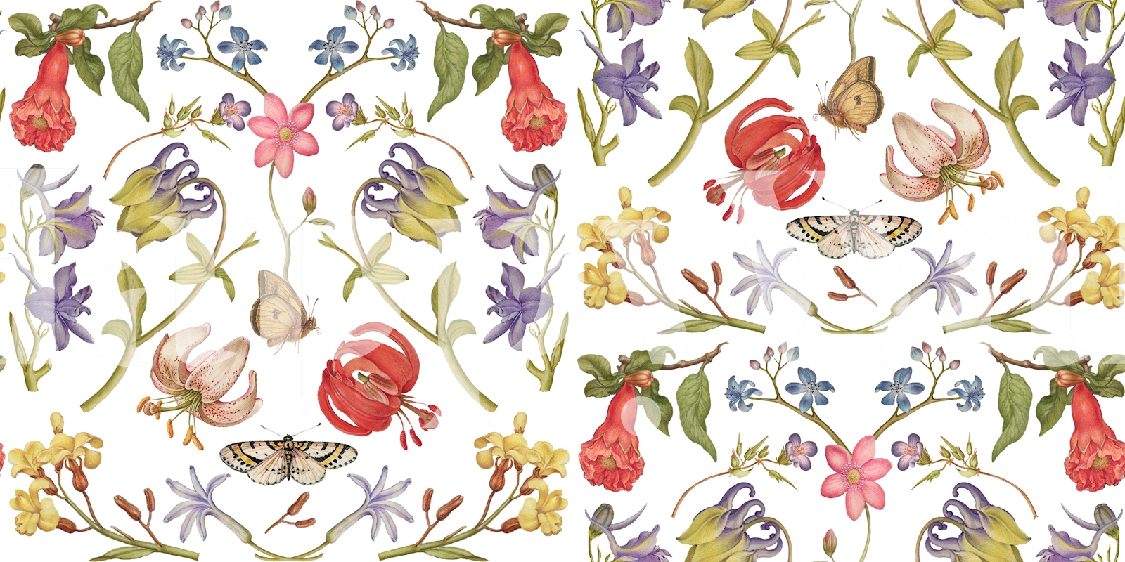 Grand Millennial Botanical Flower Garden 3 Wallpaper