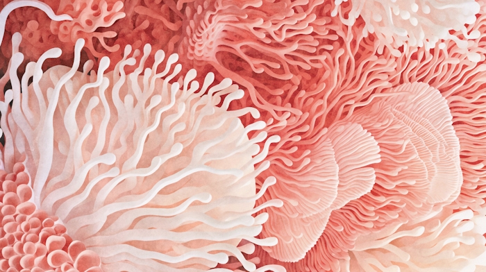 Coral Reef Pastel Peach Wallpaper
