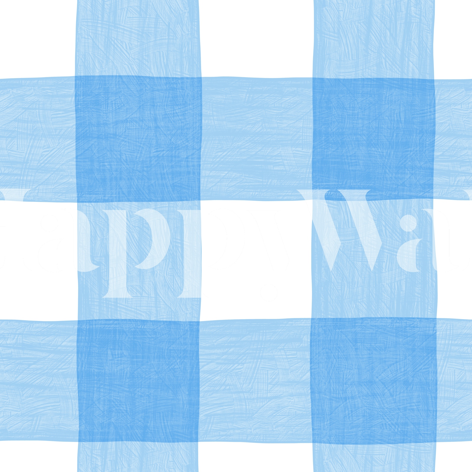 Sky Blue Gingham Checkerboard Wallpaper