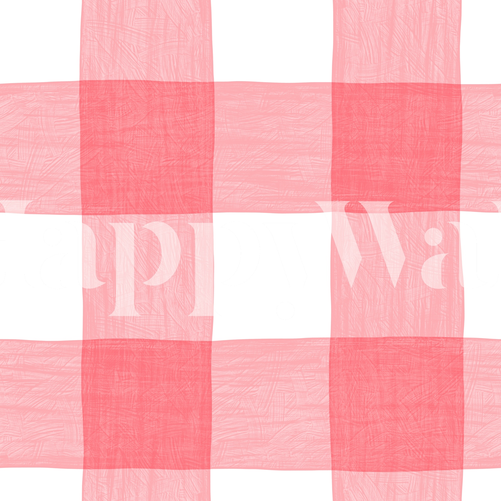 Pastel Pink Gingham Check Wallpaper