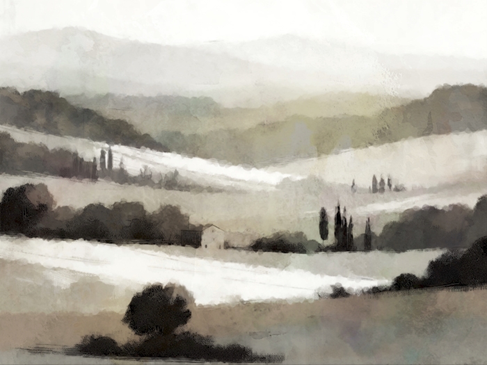 Italian Countryside Morning Wallpaper | Happywall.com