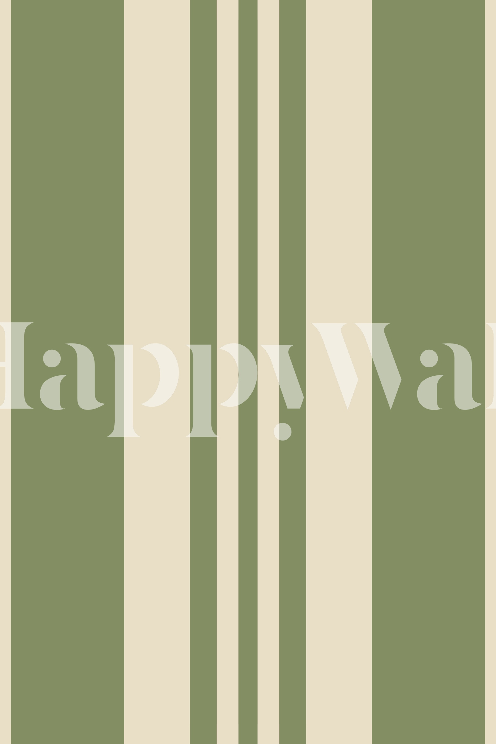 Sage Vintage Striped Wallpaper for Bedrooms