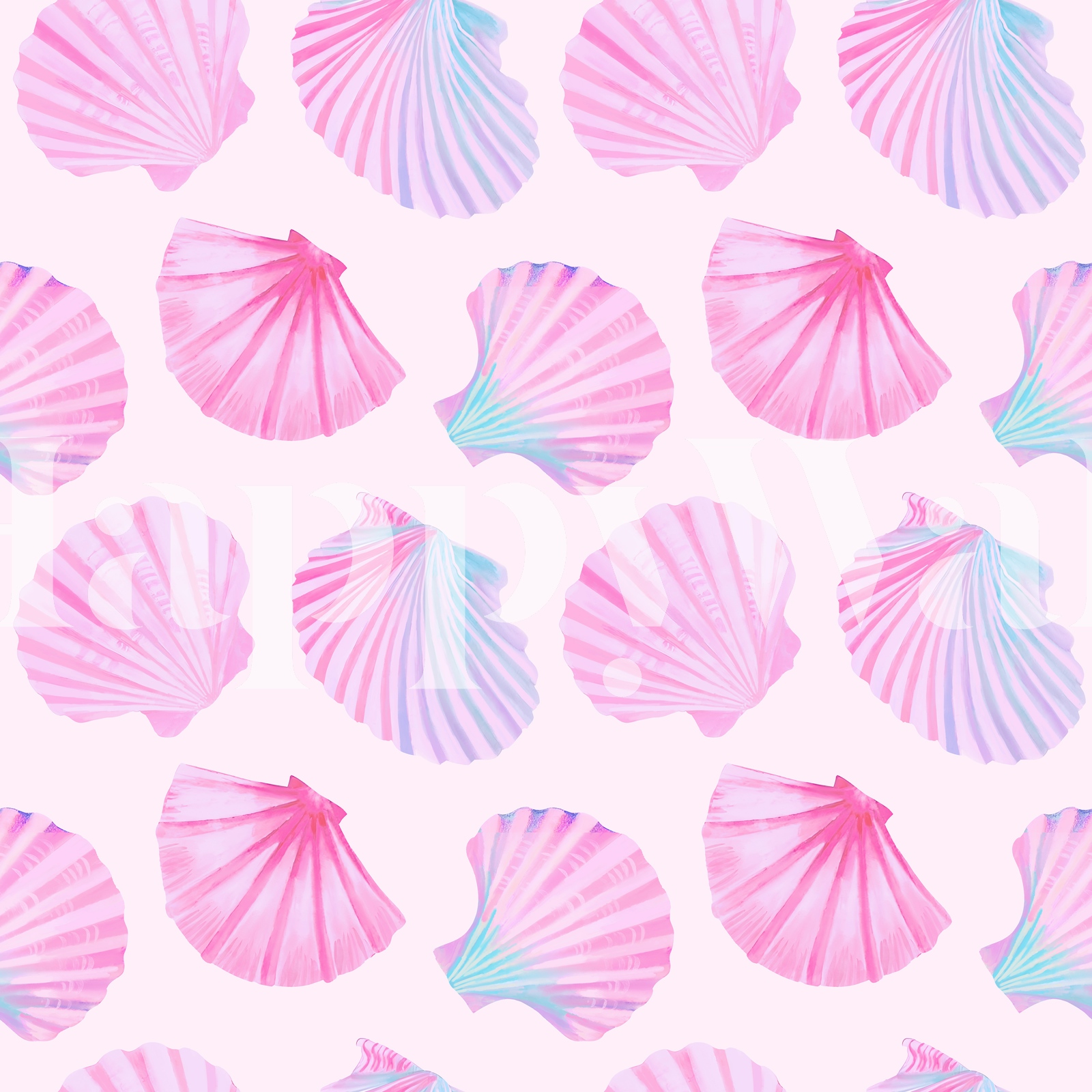 Pink Shell Wallpaper for Kids' Rooms