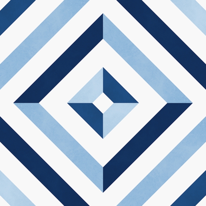 Blue Geometric Pattern 8 - happywall.com