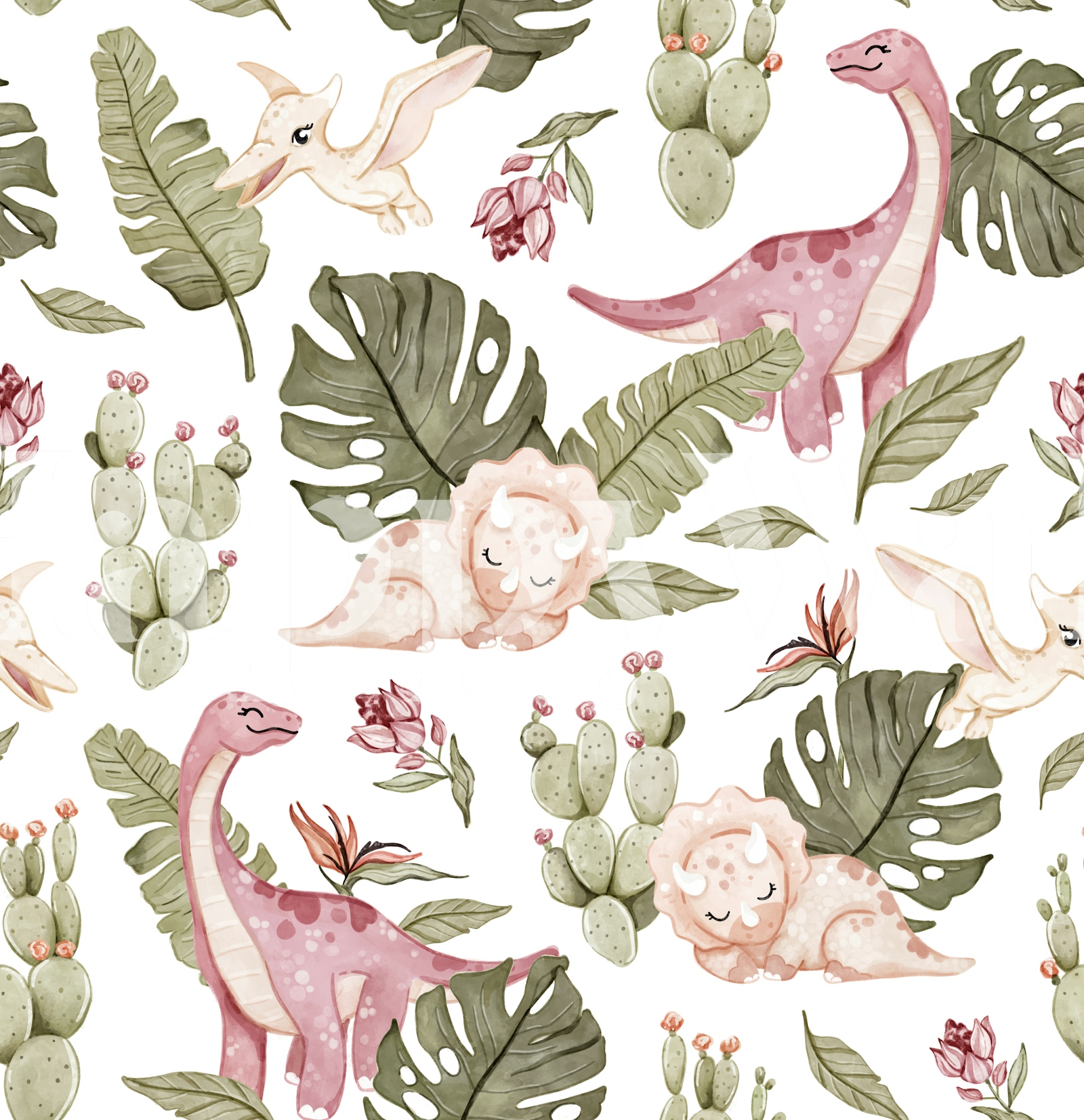 Dino Girl Wallpaper - happywall.com