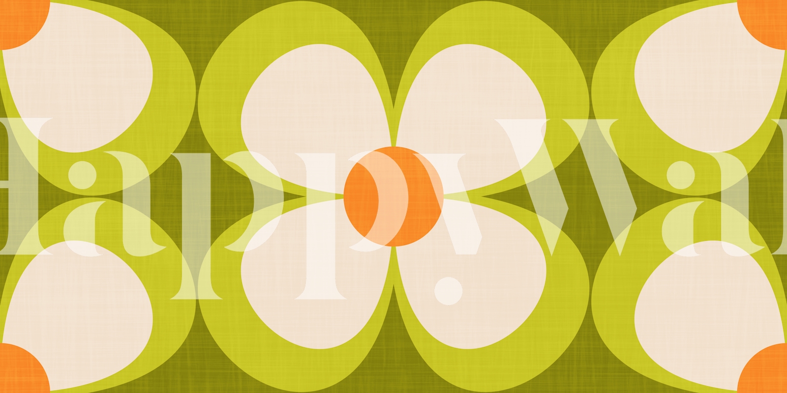 Retro Floral Green Wallpaper for Vintage Decor