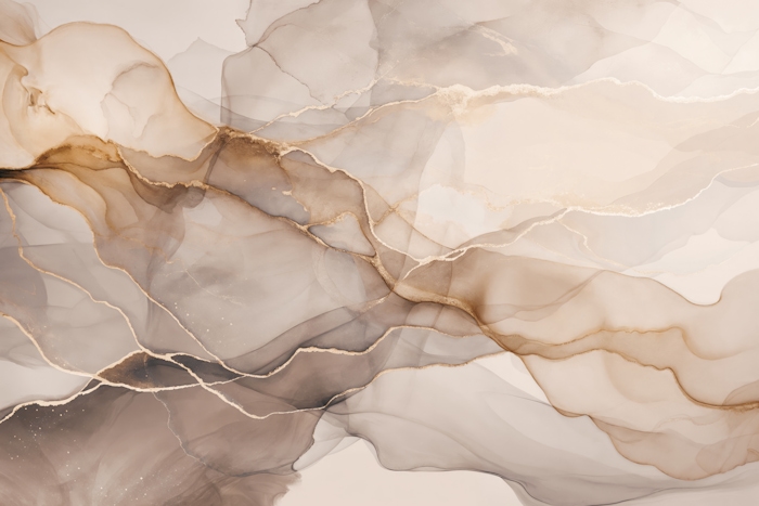 Beige Brown Abstract Flow Wallpaper