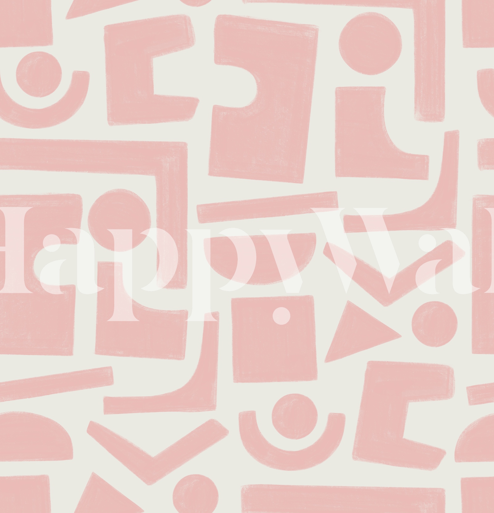 Blush Pink Geometric Abstract Wallpaper