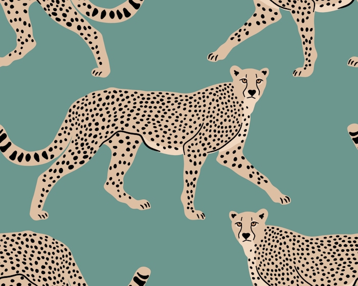 Walking Cheetah Wallpaper | happywall.com