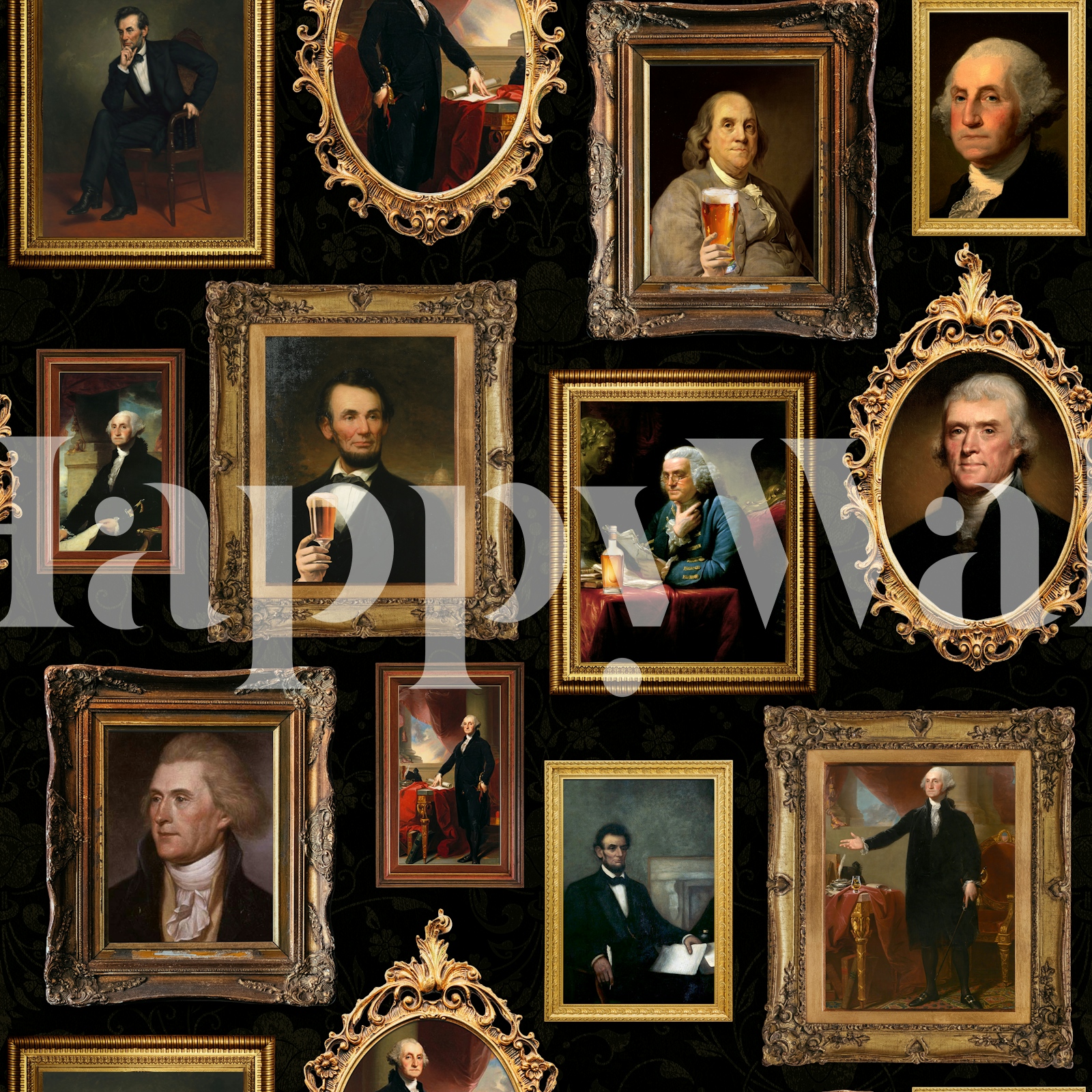 Museum Wall - American Presidents Wallpaper