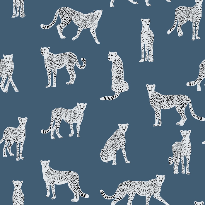 Vintage Grey Cheetah Wallpaper | happywall.com