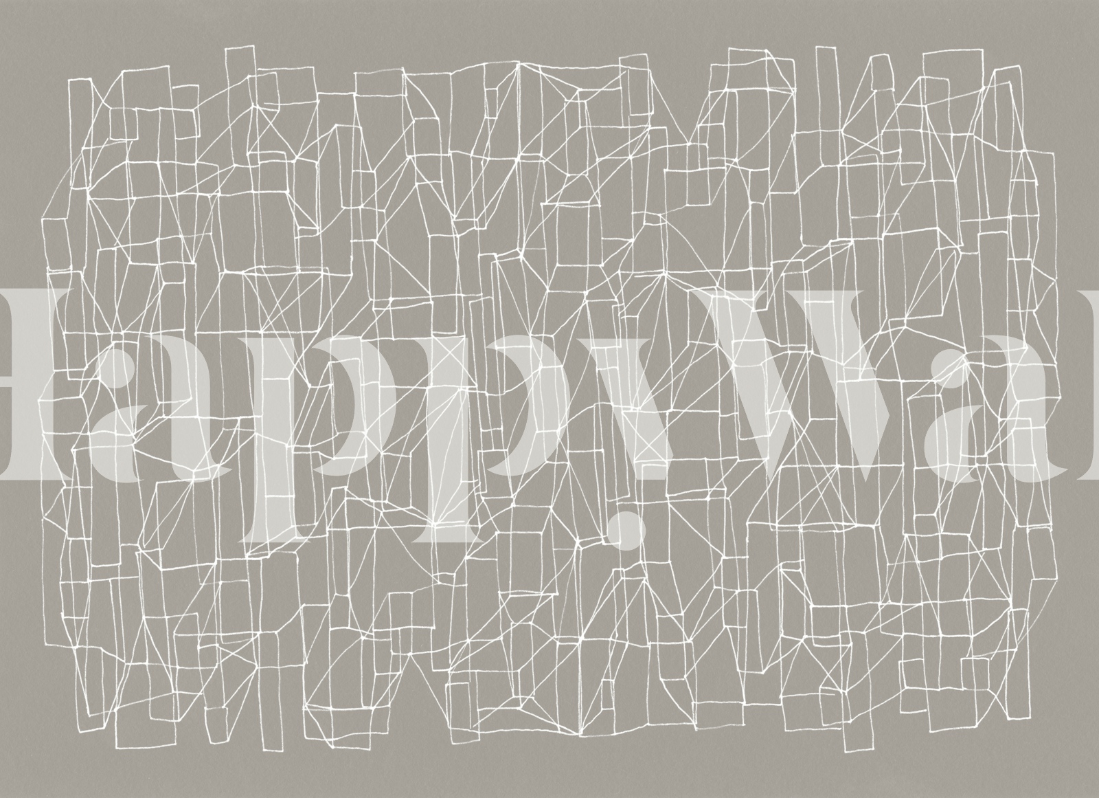 Geometric Gray Line Pattern Wallpaper