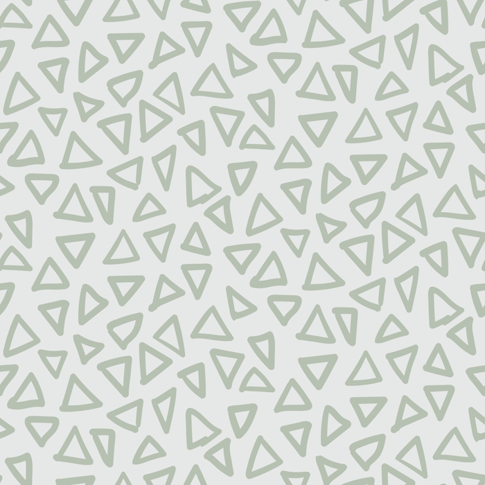 Scribbled Triangles Sage Green Wallpaper