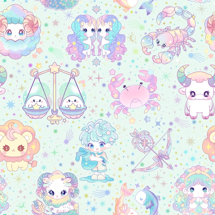 Cute Kawaii Zodiac 3 Wallpaper | happywall.com