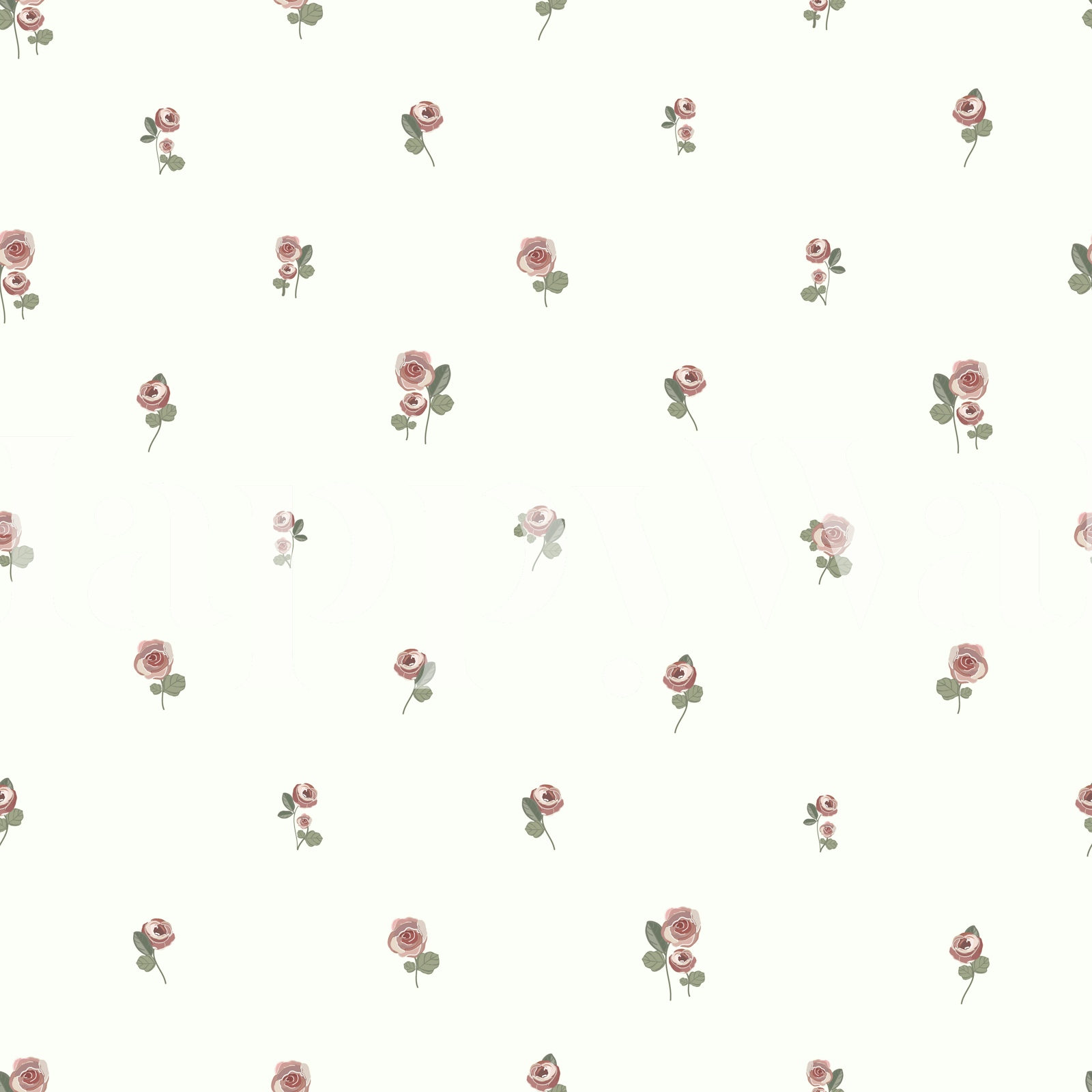 Rural Rose Pattern Wallpaper | happywall.com